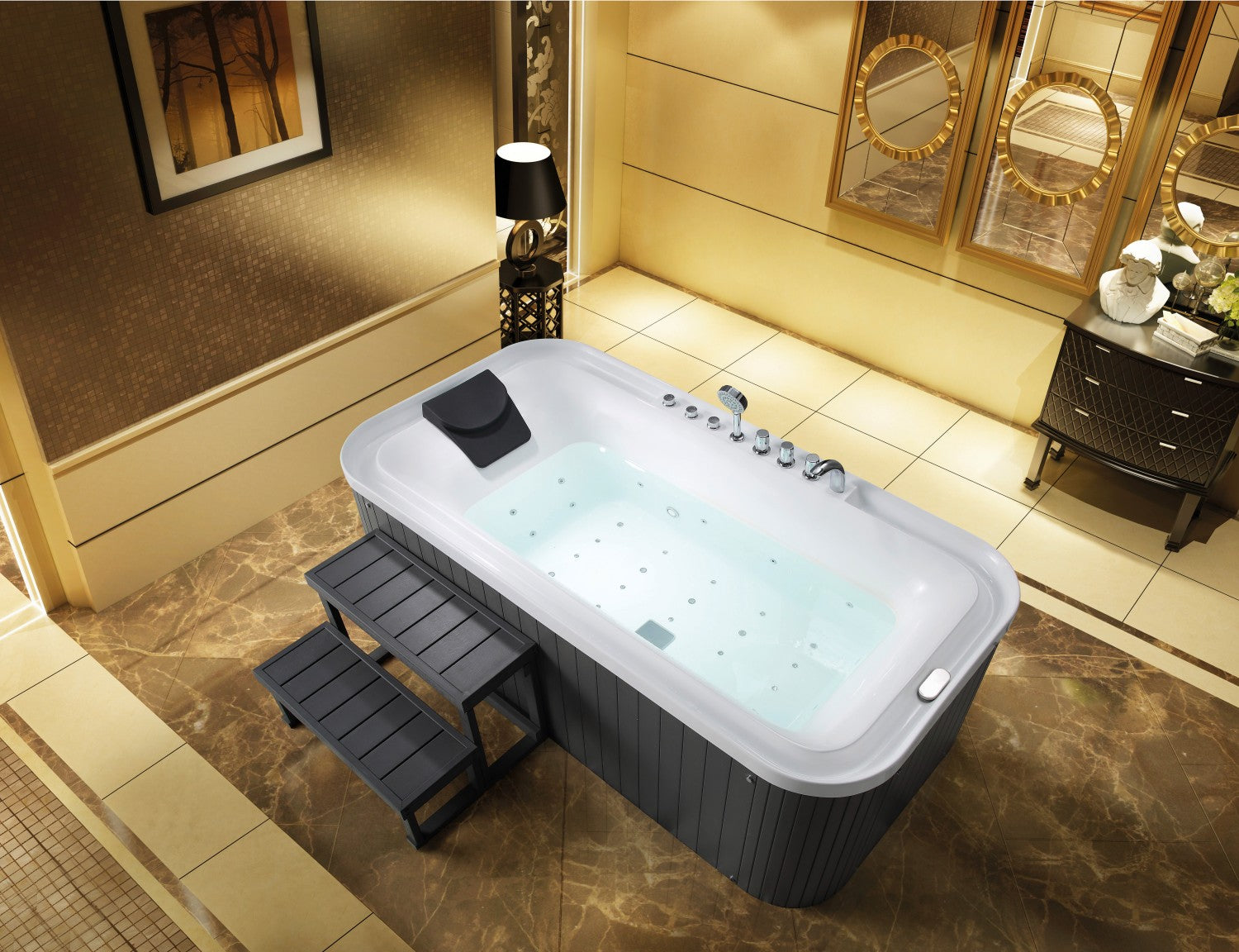 WB-5033A Deluxe Whirlpool Massage Bath Tub With Air jetted For Outdoor ...